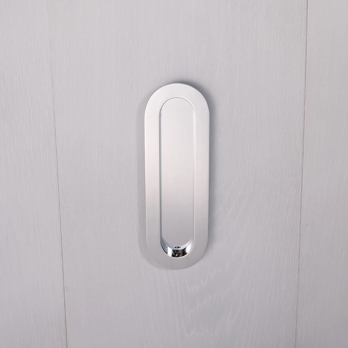 150 x 50mm Radius Flush Pull - Satin Chrome » Lemaar